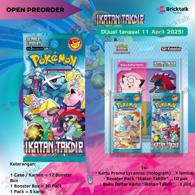 Jual Open Preorder TCG Booster Box & Set Kolektor Ikatan Takdir Scarlet & Violet Kartu Pokemon ...