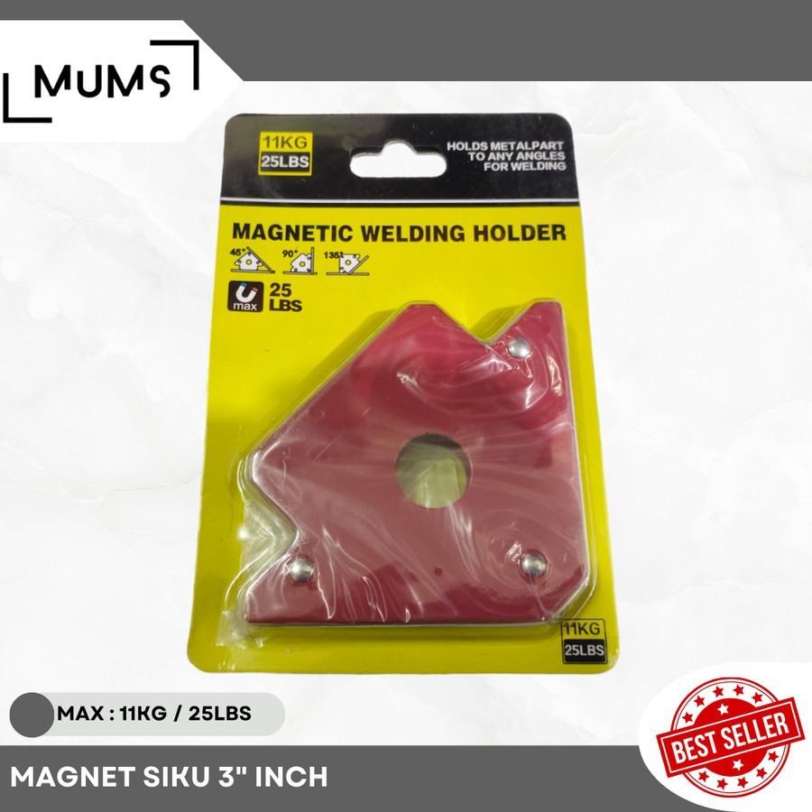 Jual SIKU MAGNET LAS 3 INCH 25LBS / MAGNETIC WELDING HOLDER 3INCH 25LBS ...