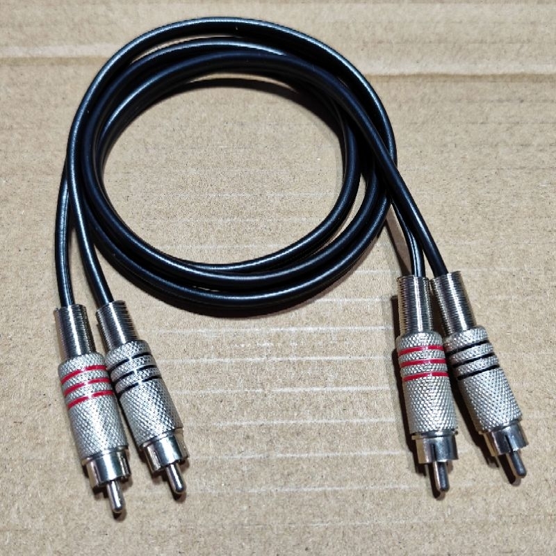 Jual Kabel Input Dobel 2-2 Jek RCA Besi To Jek RCA Besi Panjang 1 Meter ...