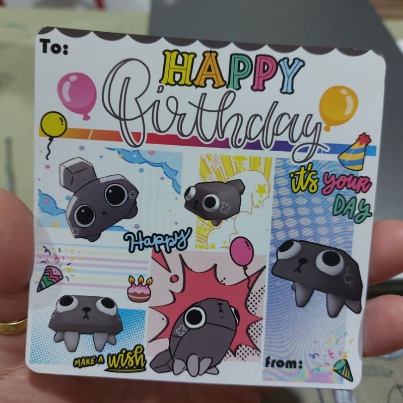 Jual Sticker Happy birthday Pebble Stiker Label Kartu Ucapan Pebble ...