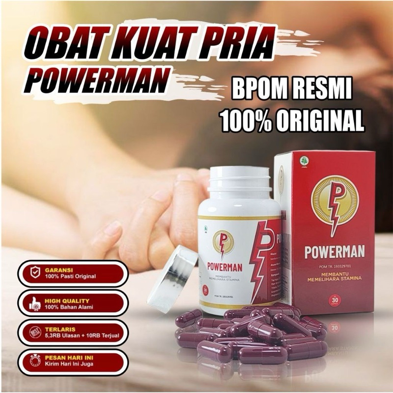 Jual POWERMAN BPOM OBAT KUAT PRIA ORIGINAL 100% TAHAN LAMA OBAT EJAKULASI DINI PENAMBAH DURASI ...