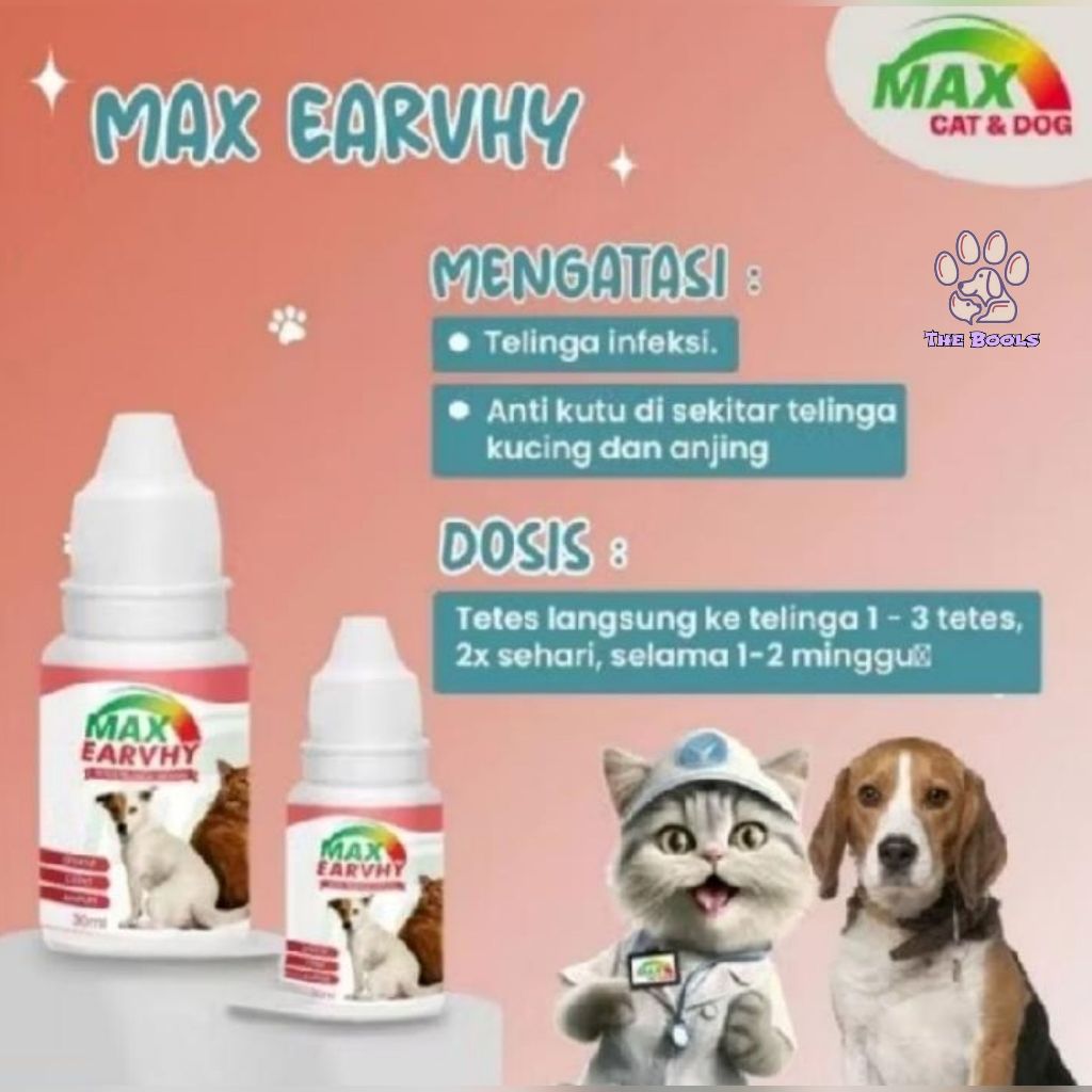 Jual (The Bool's) MAX EARVHY 10 ml / Obat Tetes Telinga Untuk Kutu ...