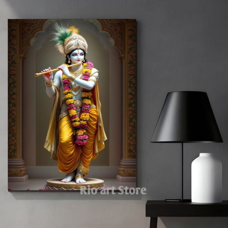 Jual Hiasan dinding poster sri krisna untuk walldecor atau dekorasi ...