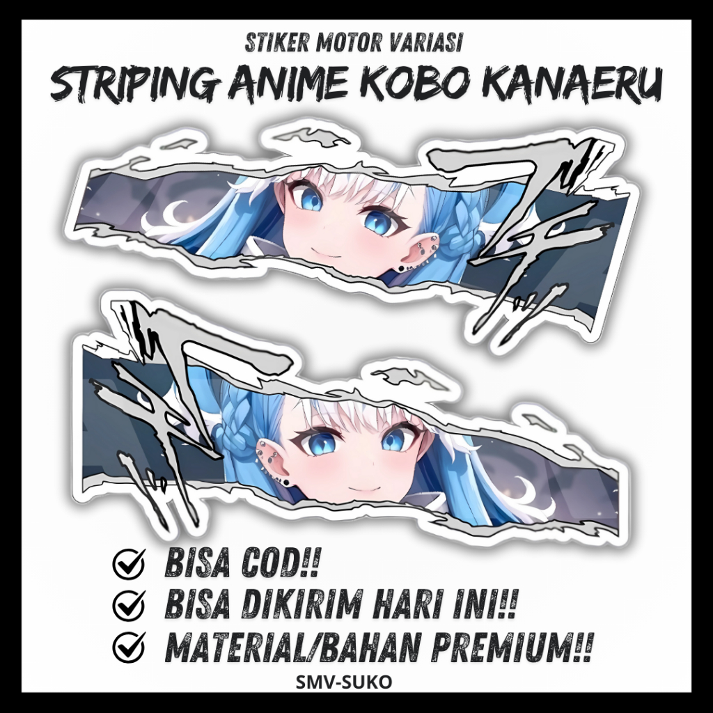 Jual Stiker Striping Kobo Kanaeru Sticker Anime Hololive Universal ...