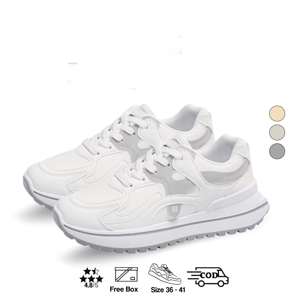Jual KOII Havana white sepatu sport cewek korean style kekinian kets ...