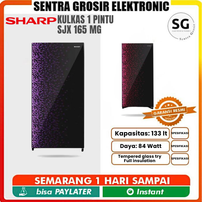 Jual Kulkas 1 Pintu Sharp SJ-X165MG | Lemari es SJX165MG SJX 165 MG | Shopee Indonesia