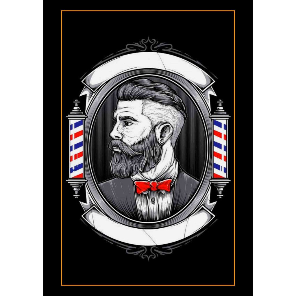 Jual Hiasan Dinding/Tema Barbershop ukuran 20x30 bahan art paper ...