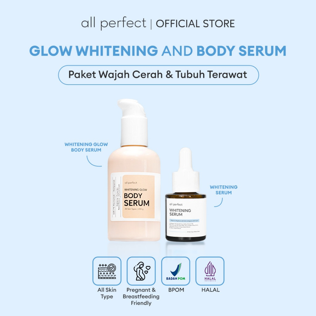 Jual (NEW) All Perfect Glow Whitening and Body Serum GET 2 PCS - 20ml ...