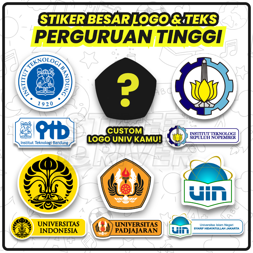 Jual STICKER STIKER BESAR LOGO & TEKS PERGURUAN TINGGI / UNIVERSITAS ...