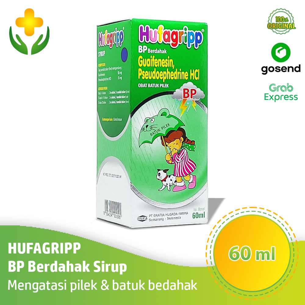 Jual Hufagripp BP Berdahak Sirup 60 ml Obat Pilek Batuk Berdahak Anak ...