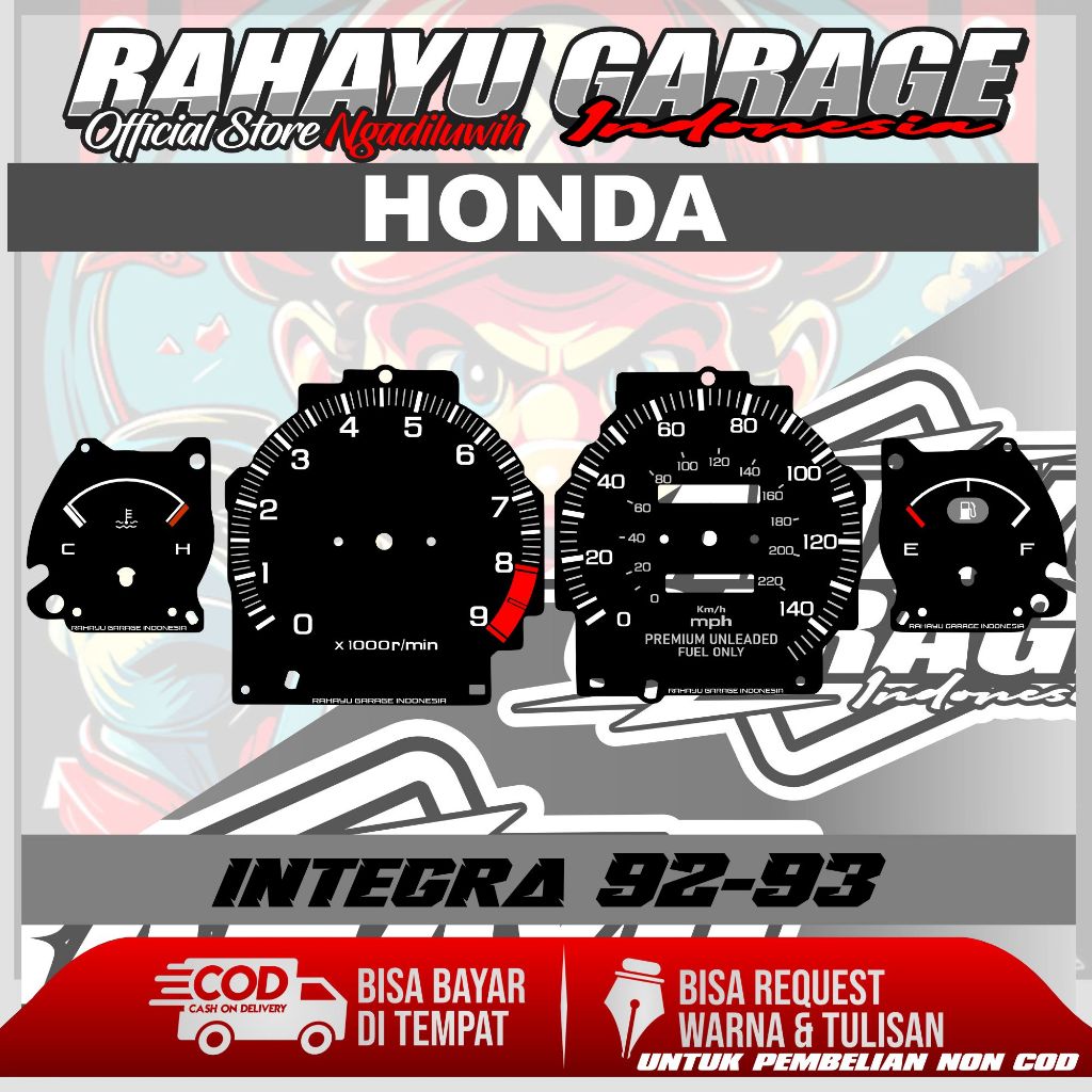 Jual PAPAN SPEEDOMETER CUSTOM HONDA INTEGRA 92-932 | Shopee Indonesia