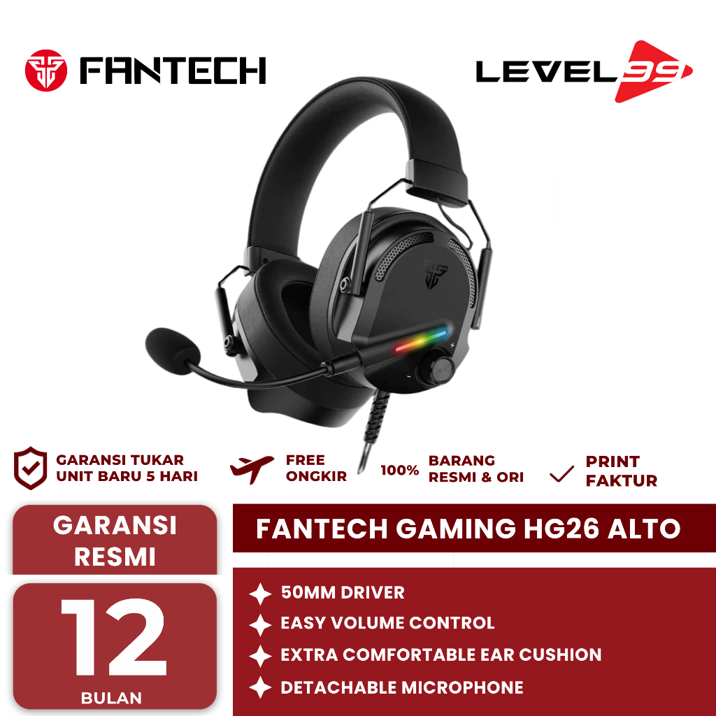 Jual Headset Fantech Gaming Hg26 Alto 7.1 Rgb Headset + Mic | Shopee ...