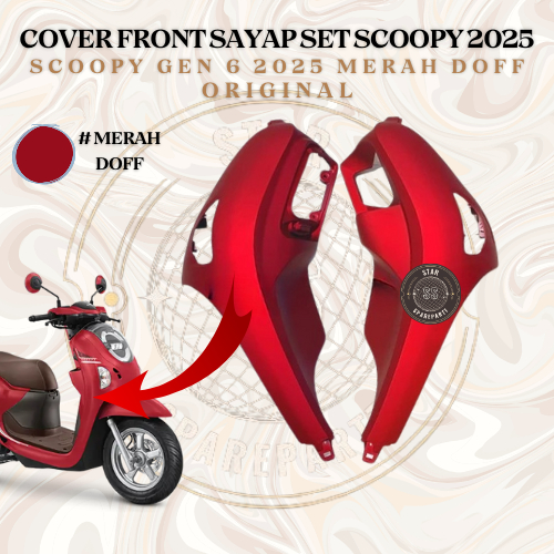 Jual Cover Front Sayap SET Kanan-Kiri Scoopy Gen 6 2025 Merah Doff ...