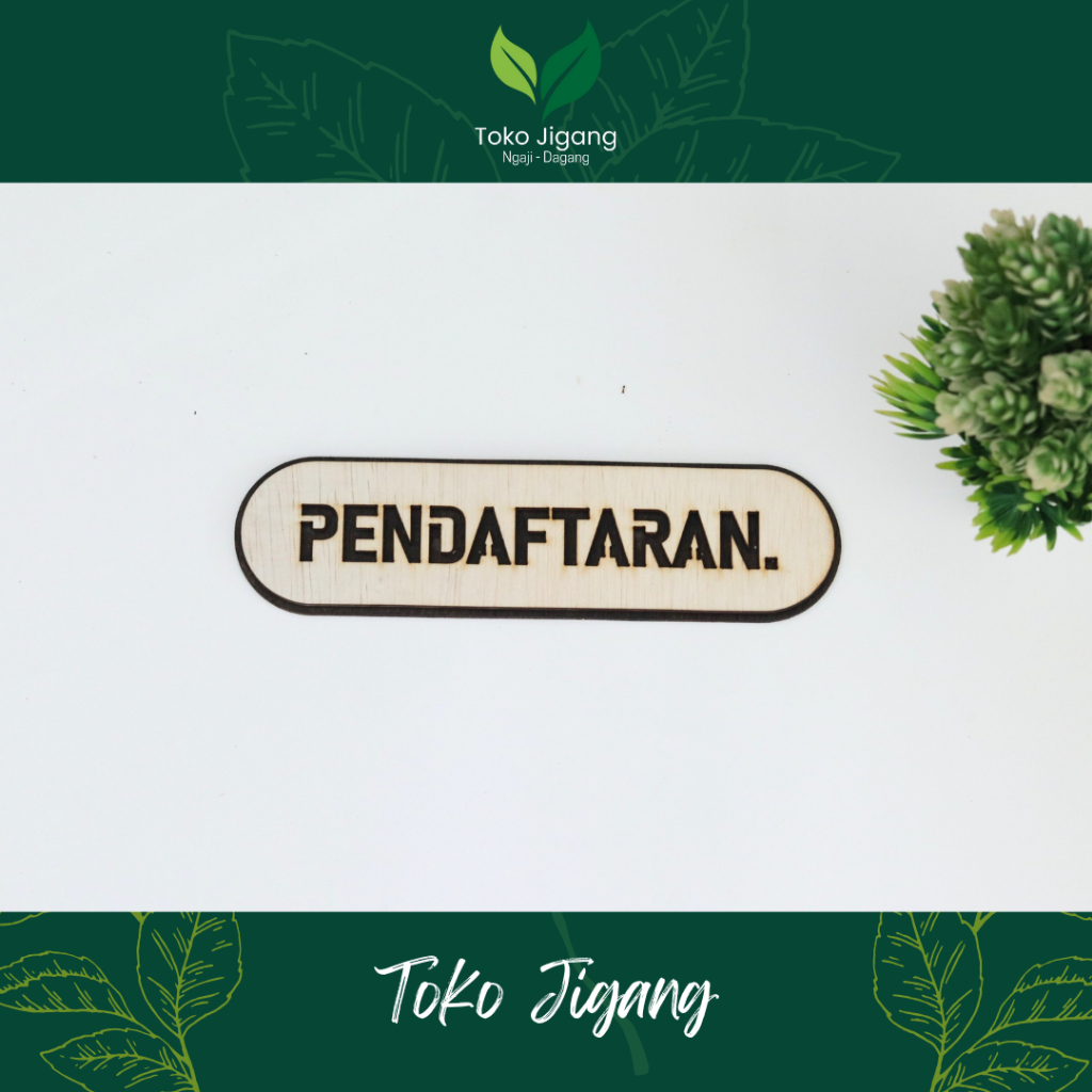 Jual JIGANG | Signage Pendaftaran Kayu | Papan Penanda Registrasi ...