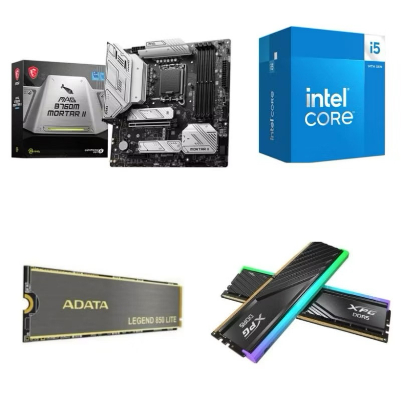Jual Paket Processor Gaming Intel Core i5 14400F Box Gen 14 LGA 1700 RAM DDR5 32GB RGB B760 ...