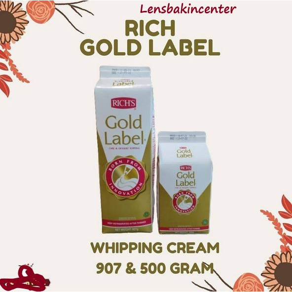 Jual Rich's Rich Richs Gold Label Topping Whipping Cream 500gr/ 500 ...