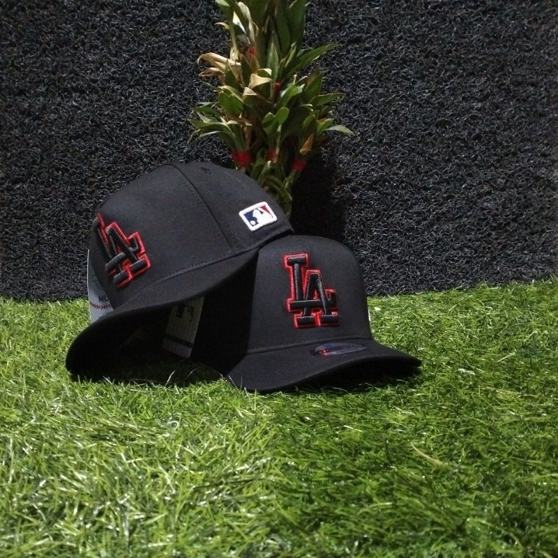 Jual LA Hitam List merah Topi Premium High Quality Topi MLB | Shopee ...
