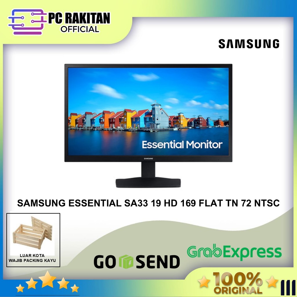 Jual MONITOR SAMSUNG ESSENTIAL SA33 19 HD 16:9 FLAT TN 72% NTSC 1Y PART ...