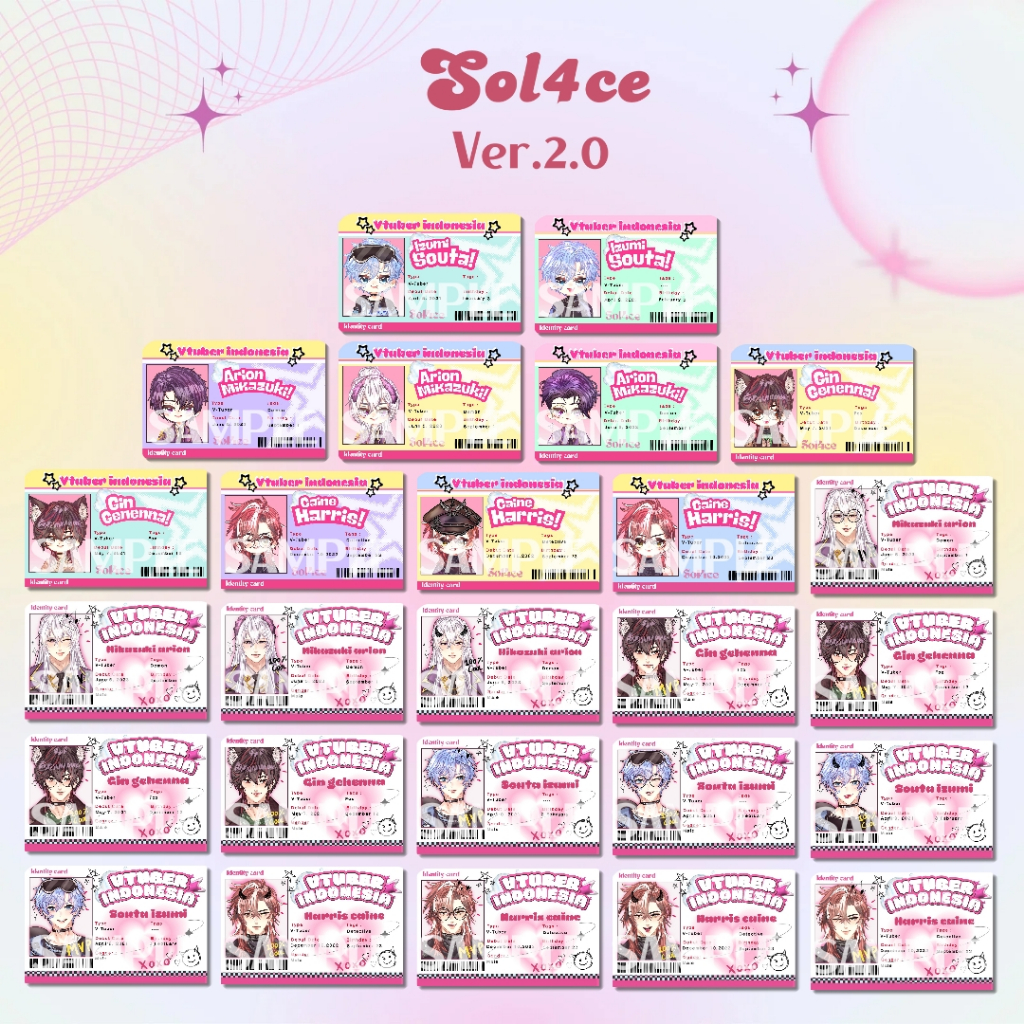 Jual ID Card Vtuber Indonesia by onintwin / Button pin/ Mirror pocket ...