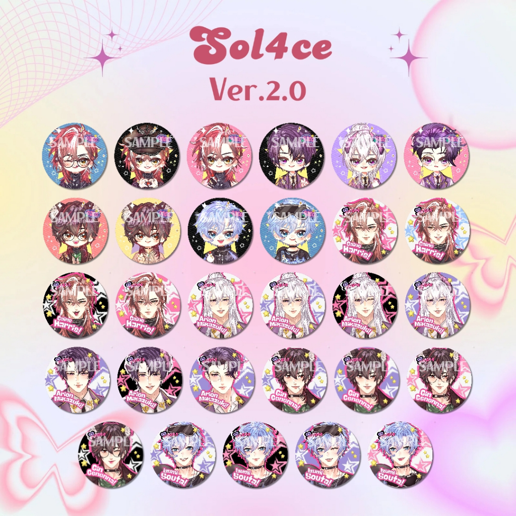 Jual Vtuber Indonesia button pin by onintwin / Button pin/ sol4ce ...