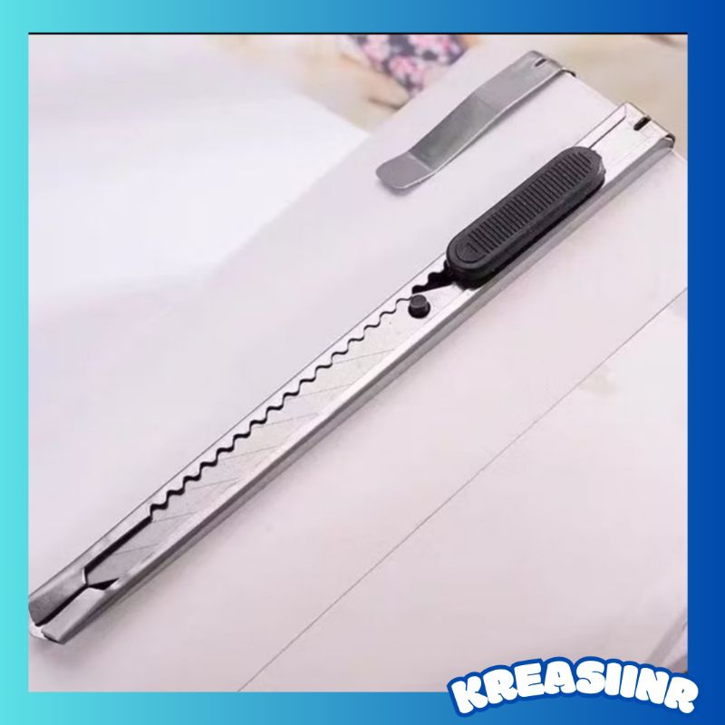 Jual Pisau Cutter Mini Stainless auto lock / Pisau Cutter Besi Mini ...