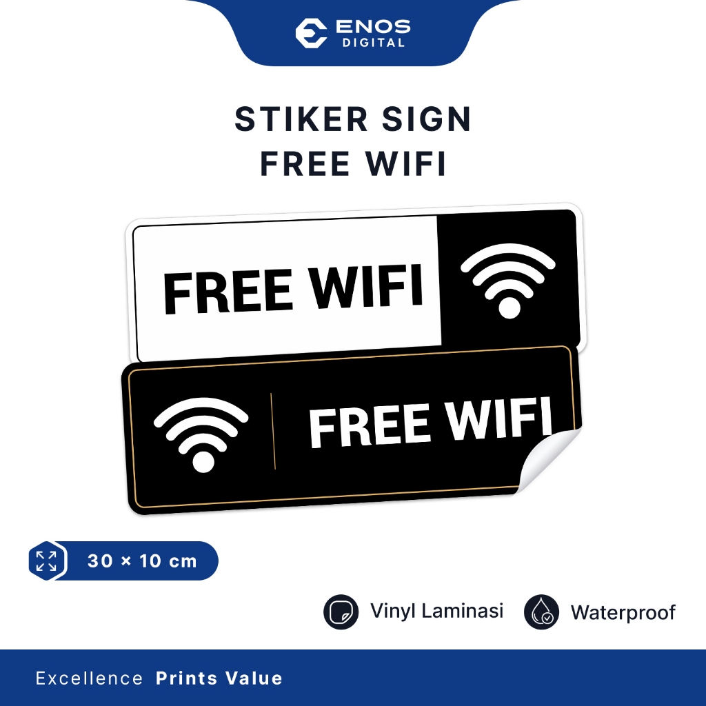 Jual Stiker Free Wifi Stiker Penanda Internet Gratis Sign Label ...