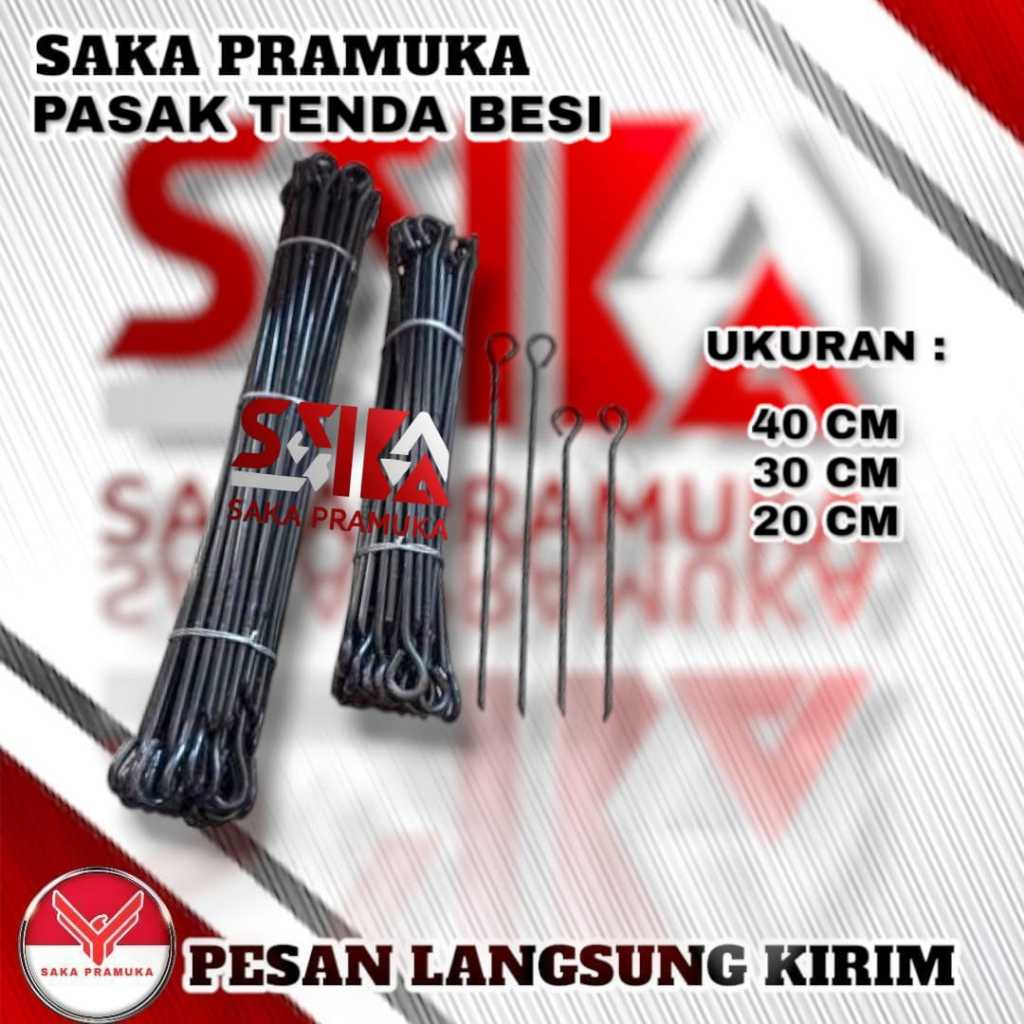 Jual Pasak patok besi camping ukuran 20,30,40cm | Shopee Indonesia