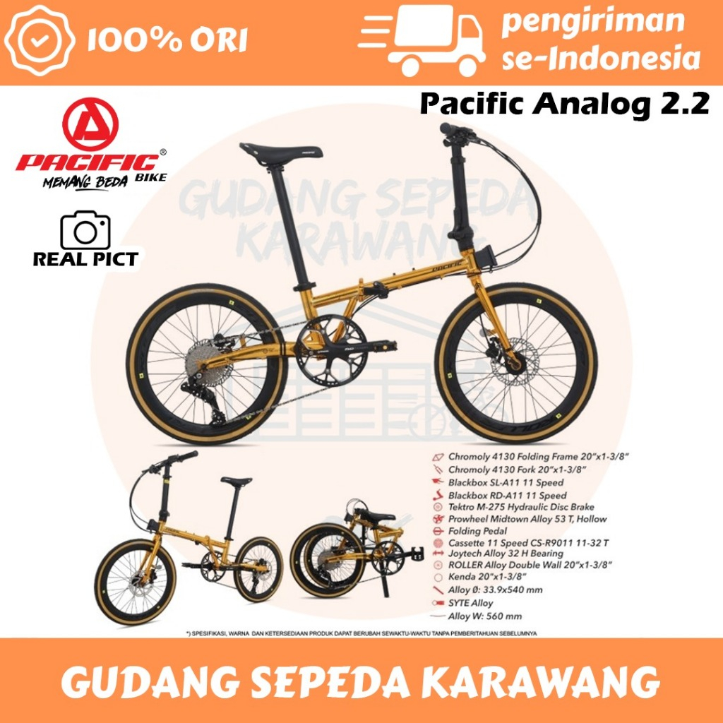 Jual SEPEDA LIPAT PACIFIC ANALOG 2.2 20 INCH dan ANALOG 2.5 16 INCH BY ...