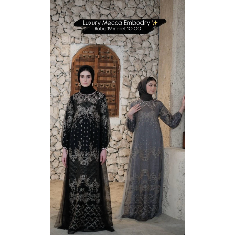 Jual LUXURY MECCA BY Javina x Kaleela (ORIGINAL) Mecca Dress | Shopee ...