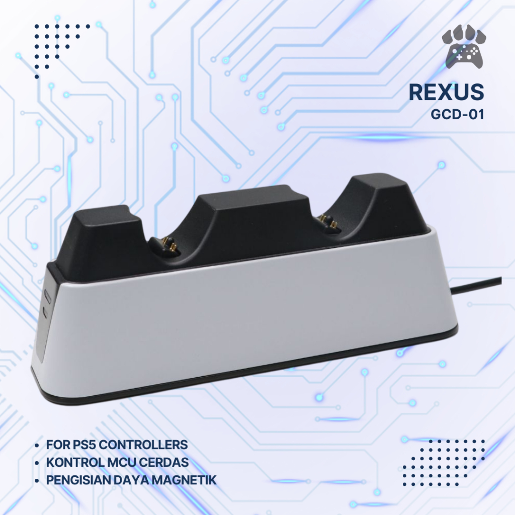 Jual Rexus GCD-01 Dual Charging Dock For PS5 Controller Gamepad ...