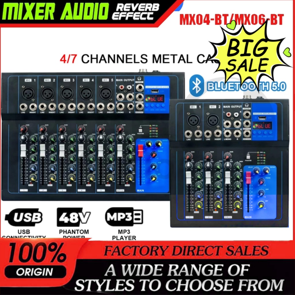 Jual 【COD】Mixer audio BT F4-4channel 16DSP panggung mendukung peralatan audiopemutaran Bluetooth ...