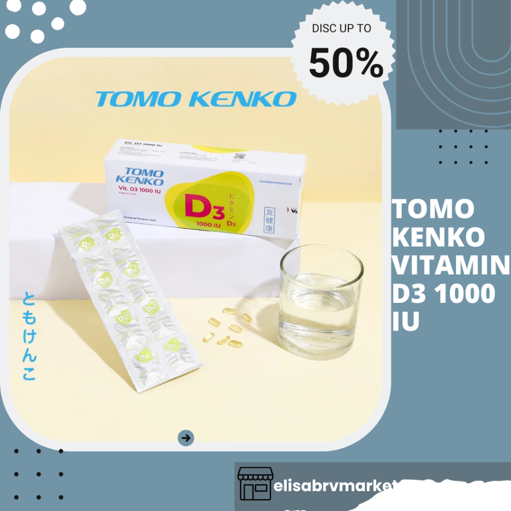 Jual PROMO MENARIK|SPESIAL| TOMO KENKO D3 1000 IU||Tomo Kenko Vitamin ...