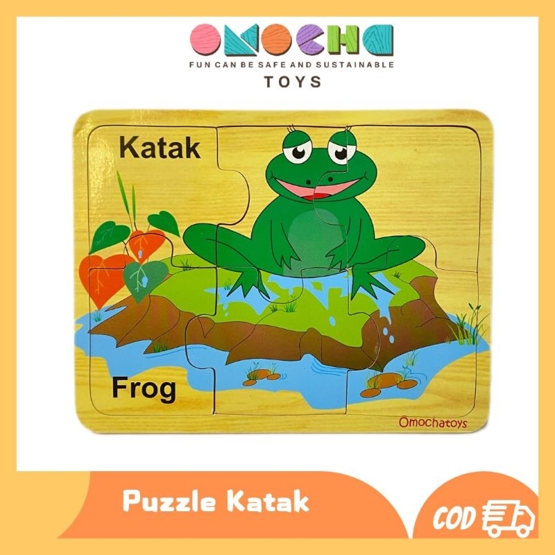 Jual Omocha Toys - Puzzle Kecil Katak Mainan Puzzle Kayu Edukasi Katak ...