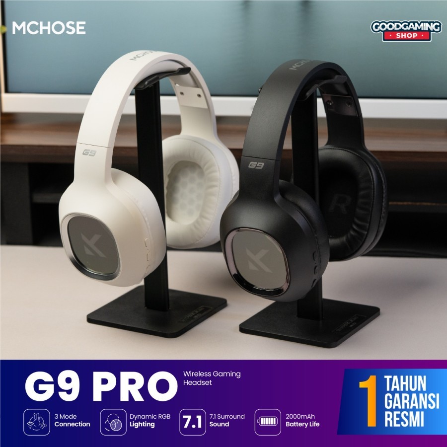 Jual MCHOSE G9 Pro / G-9 Pro 7.1 Surround Sound Wireless Gaming Headset - Headset Gaming ...