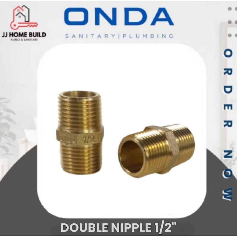 Jual Double Neple ONDA 1/2" Brass Kuningan/Doble nepel | Shopee Indonesia