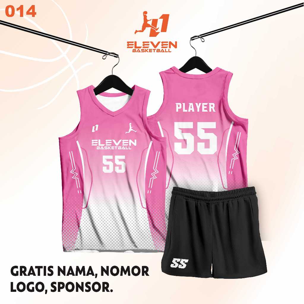 Jual ELEVEN BASKETBALL Baju Kaos Jersey Basket Printing Custom Nama ...