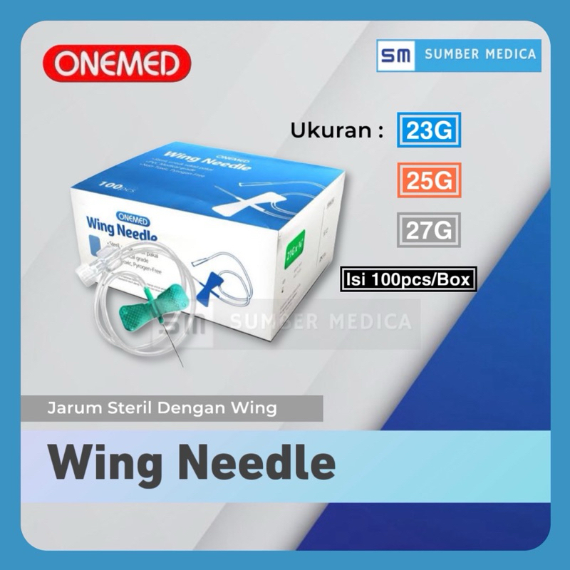 Jual OneMed Wing Needle Jarum Steril Dengan Wing | Shopee Indonesia