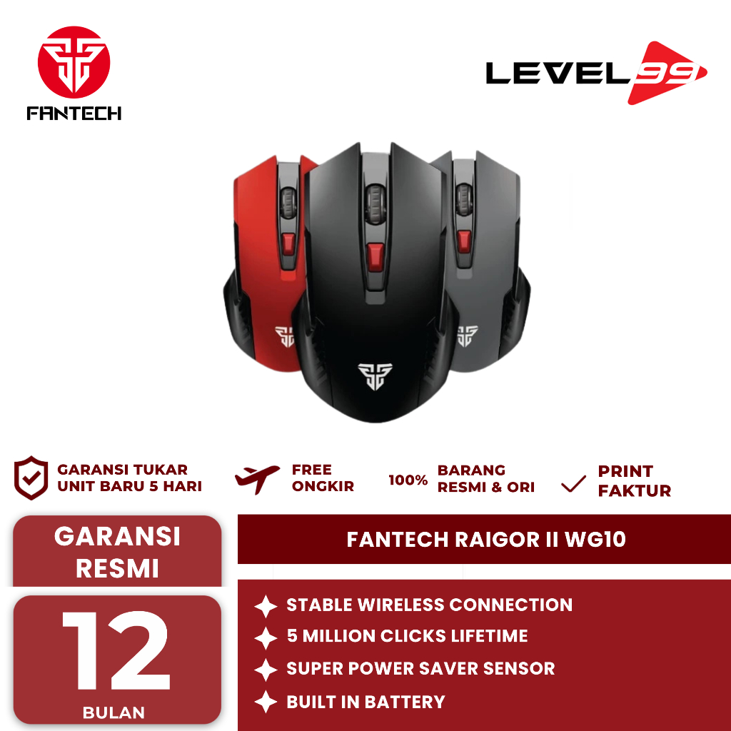 Jual Mouse Wireless Gaming Fantech Raigor Ii Wg10 | Shopee Indonesia