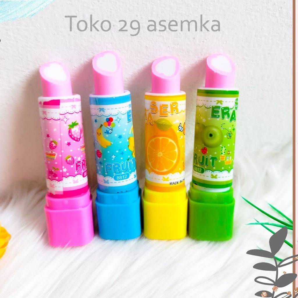 Jual PENGHAPUS LIPSTIK BUAH ER-1218 LIPSTICK FRUIT KARAKTER ERASER ...