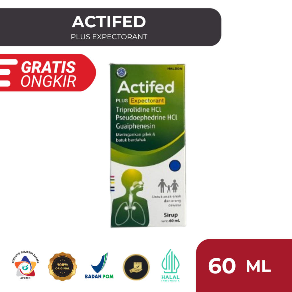 Jual Actifed Plus Expectorant HIJAU Syr 60 ML | Shopee Indonesia