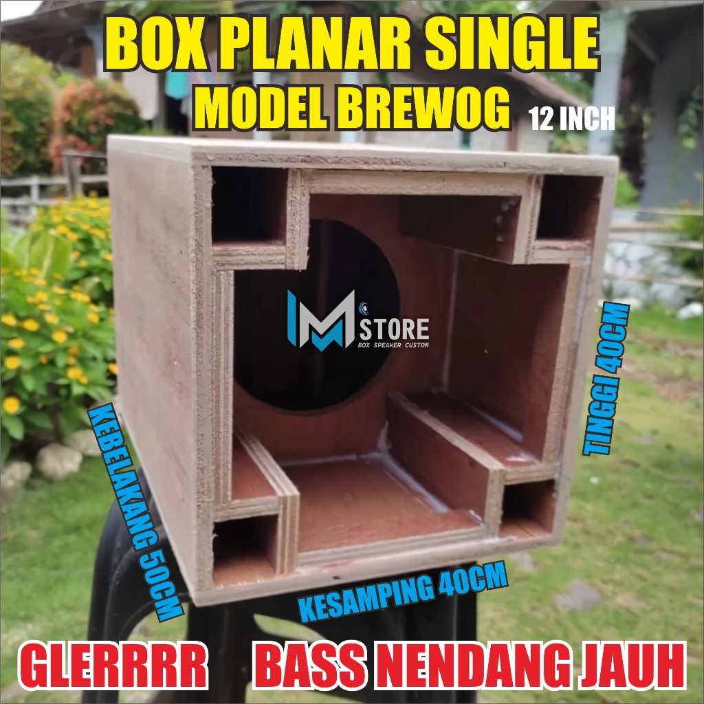 Jual BOX SPEAKER 12 INCH PLANAR SINGLE & DOUBLE SKEMA BREWOG AUDIO BASS ...