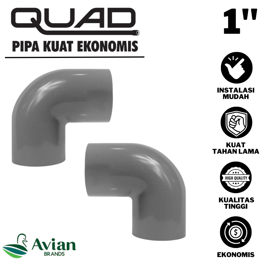 Jual QUAD KENI 1 AW INCH QUAD KNEE 1 AW INCH SAMBUNGAN ELBOW 1 INCH ...