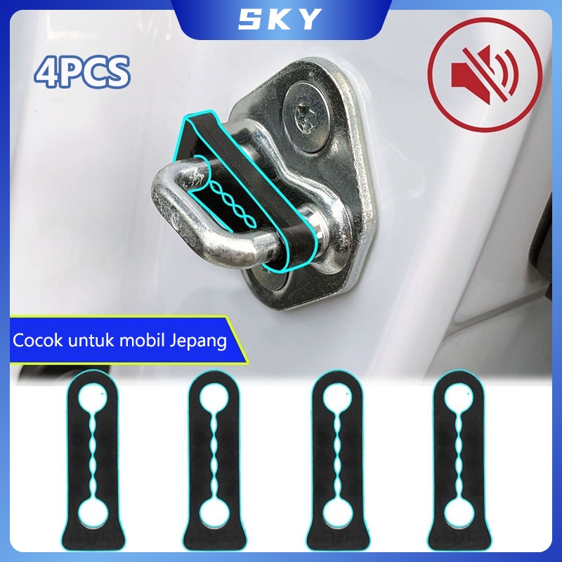 Jual SKY 4 buah Car Door Lock Damper Cover Protector Karet Anti Shock ...