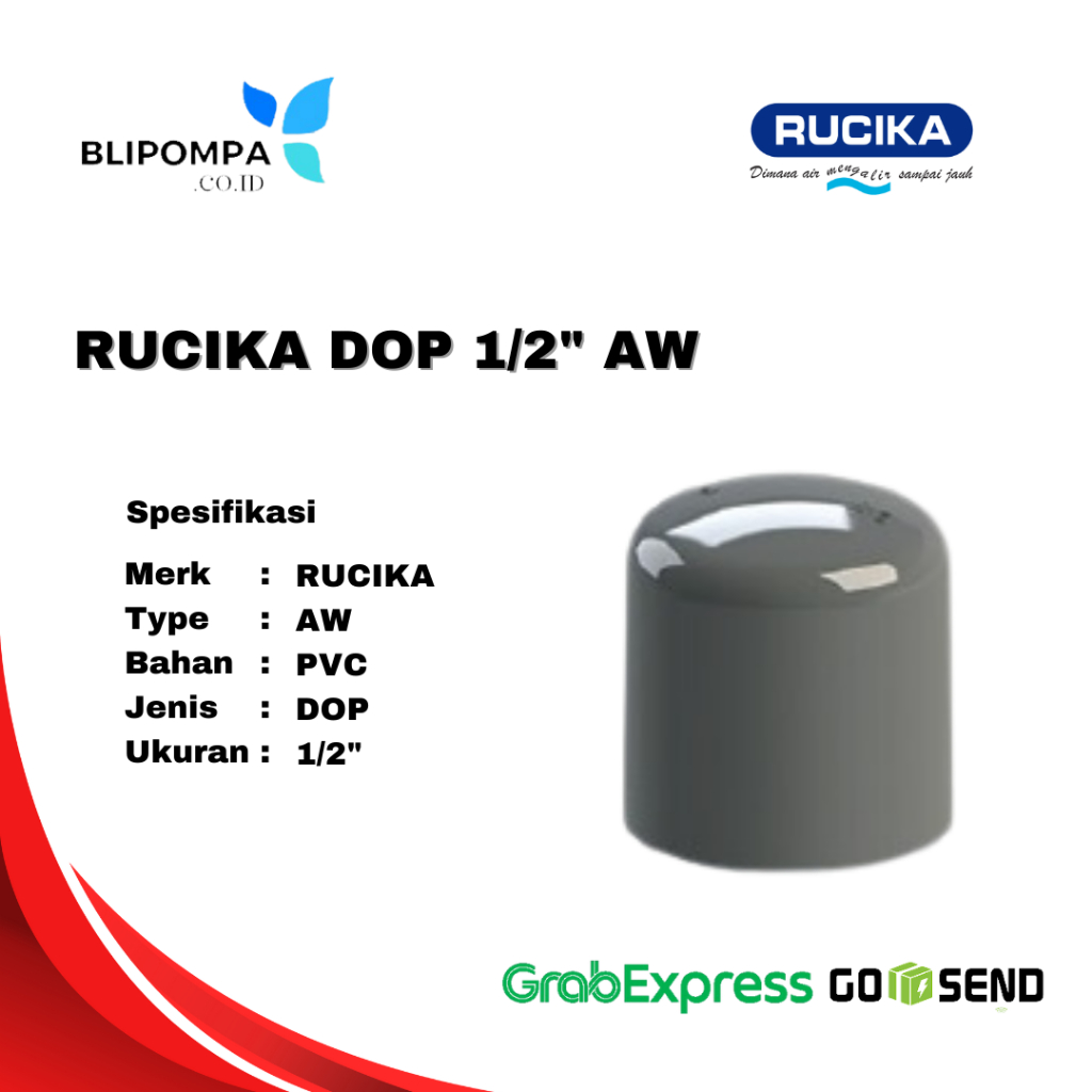 Jual RUCIKA DOP 1/2” inch 3/4" inch 1" INCH 1 1/2" 1 1/4" INCH 4" INCH ...