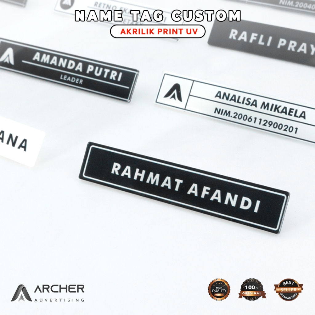 Jual NAME TAG AKRILIK - NAMA DADA CUSTOM AKRILIK PENITI MAGNET | Shopee ...