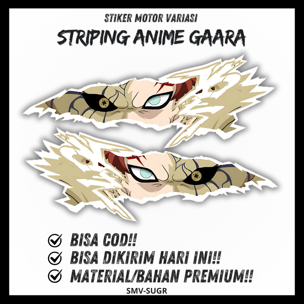 Jual Stiker Striping Kazekage Gaara Sticker Anime Naruto Universal ...