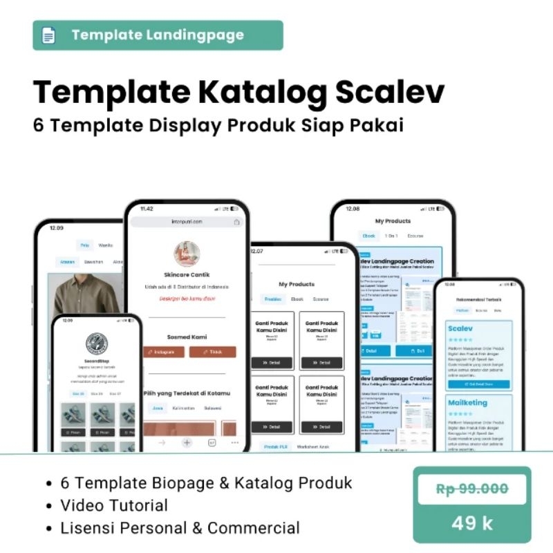 Jual Template Katalog Produk Digital – 6 Desain Siap Pakai | Tampilkan Produk Lebih Profesional ...