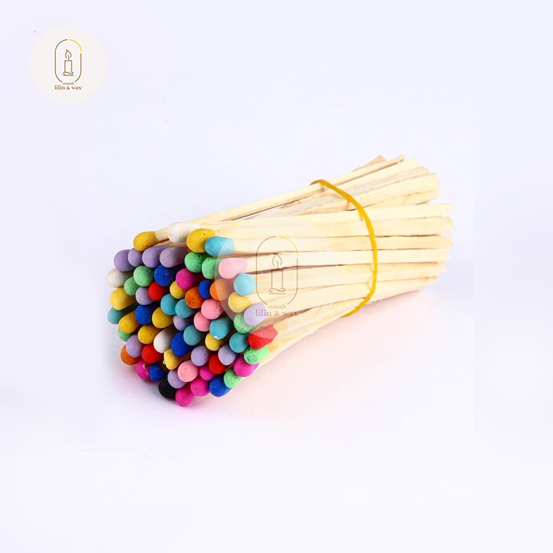 Jual Korek Api Kayu Aneka Warna Korek Api Estetik Wooden Matches Stick ...