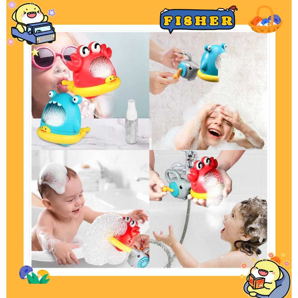 Jual [FISHER] Mainan tiup bubble busa sabun anak | blowing foam bubble ...