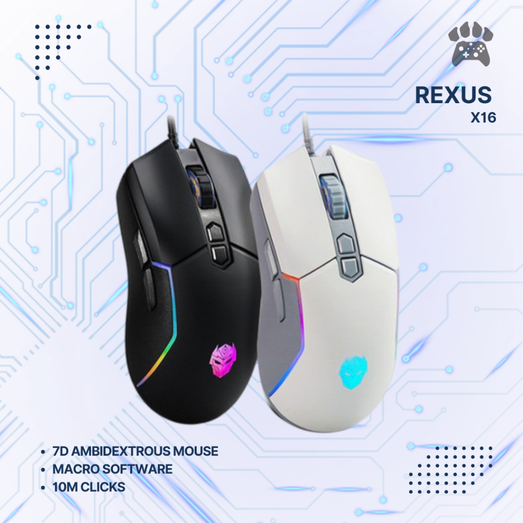Jual Rexus Xierra X16 RGB Gaming Mouse | Shopee Indonesia